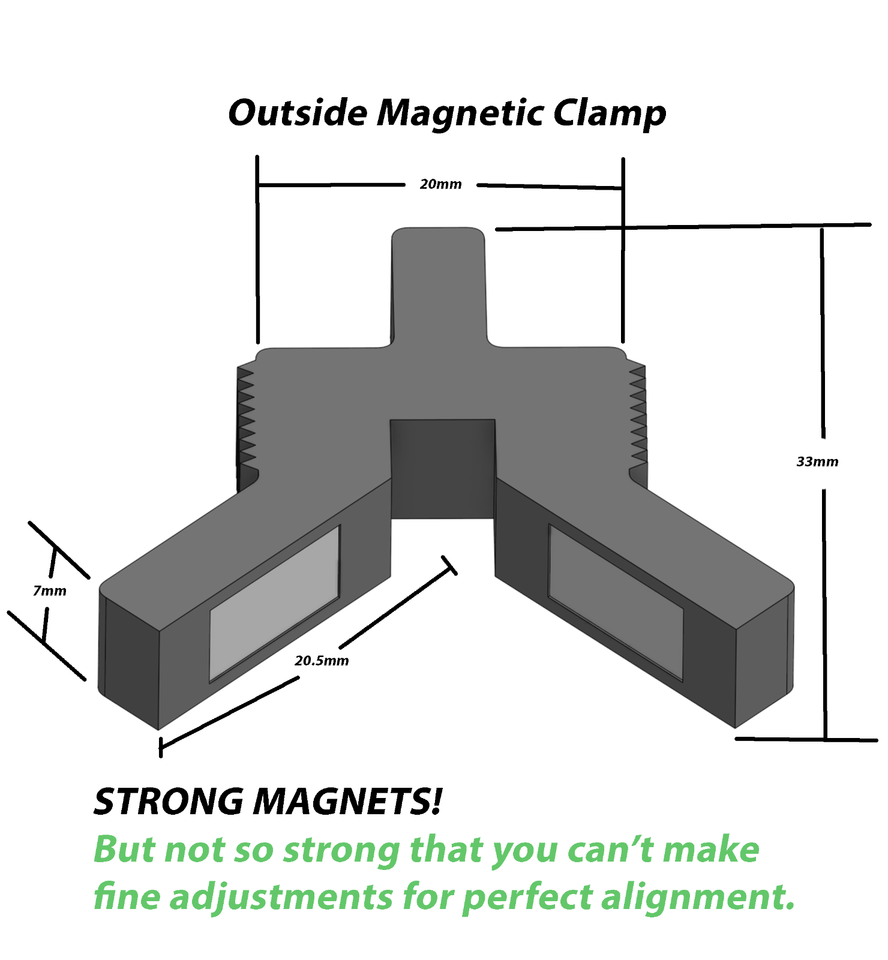 N-scale and HO-scale Right Angle Magnetic Clamps for Model Railroading ...