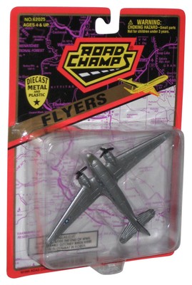 Road Champs Flyers (1996) Silver Douglas C-47 Gooney Birds Airplane Toy ...