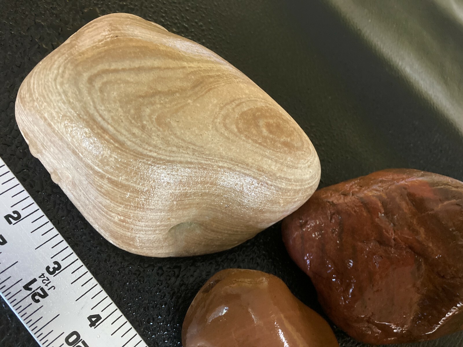 3pc Michigan Banded Stones - Red Rhyolite, Brown Chert & Beige Mudstone ...