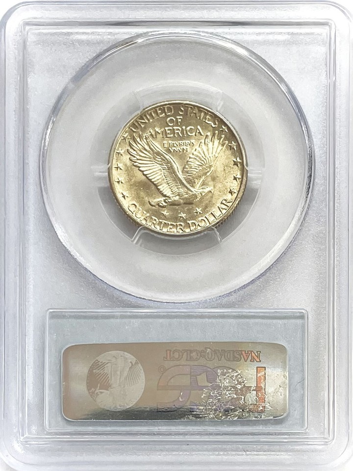 1927 US STANDING LIBERTY QUARTER SLQ 25 CENT COIN PCGS AU 58 FH | eBay
