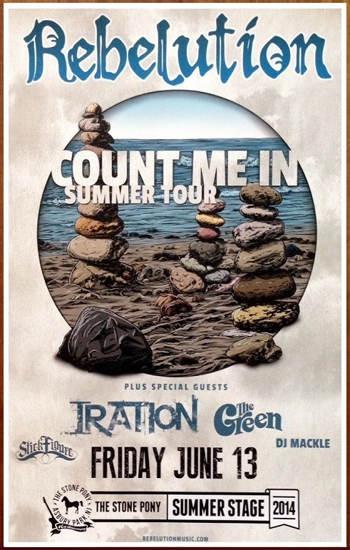 REBELUTION | IRATION | STICK FIGURE Count Me In Tour 2014 Ltd Ed RARE ...