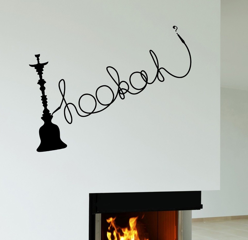 Wall Stickers Shisha Hookah Smoking Smoke Arabic Bar Weed Vinyl Decal ...