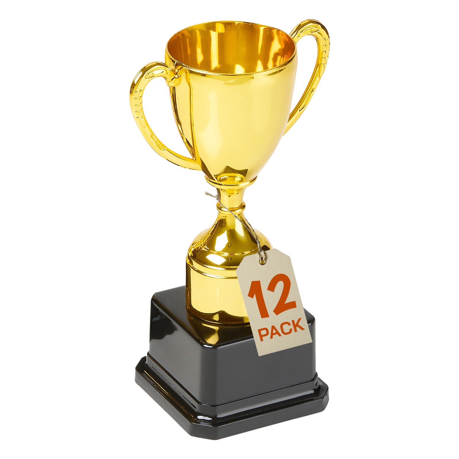 Fun Gold Plastic Trophies - 12 Pack - 7 Inch - Award Trophy Cup Set for ...
