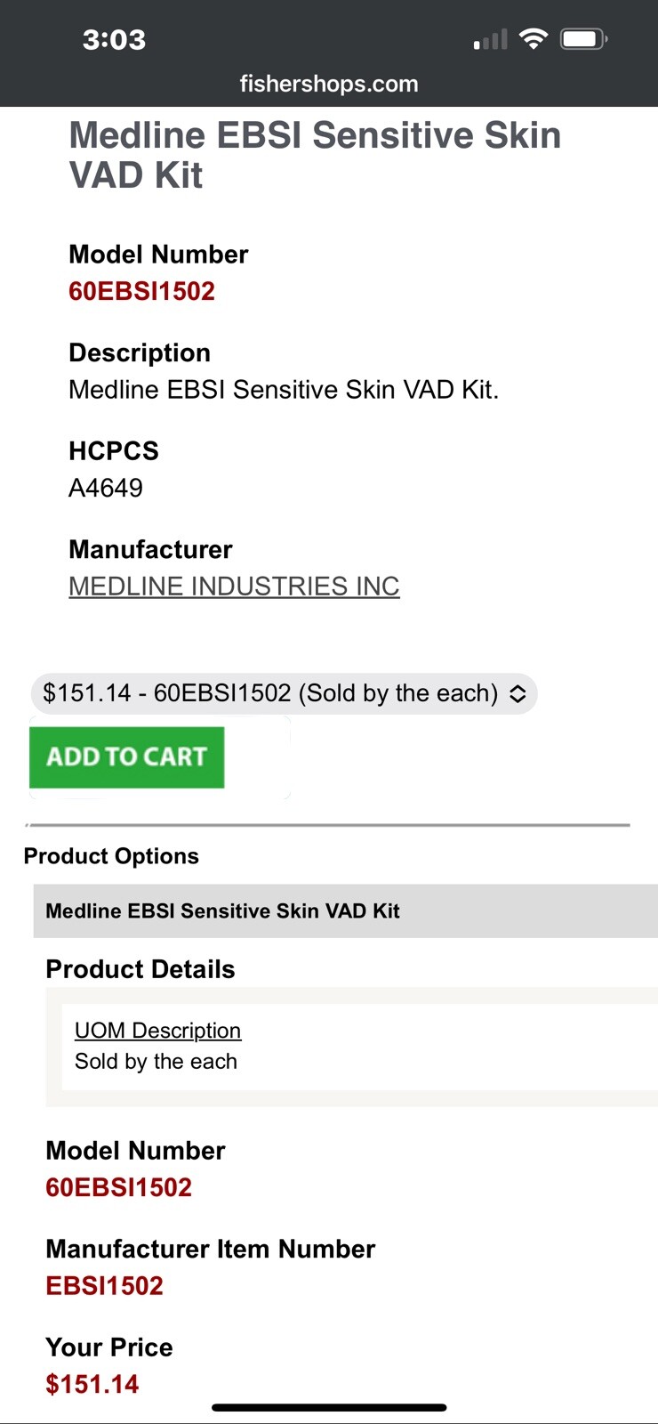 Medline EBSI SENSITIVE SKIN LVAD KIT Anchor Gauze Antiseptic Driveline ...