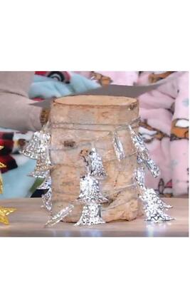 Kringle Express Light Strands with Metal Holiday Icons Bells Silver | eBay