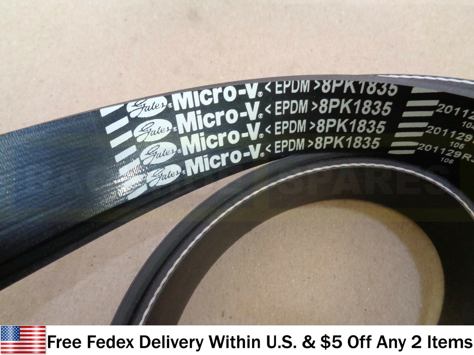 JCB PARTS - GENUINE GATES BELT DRIVE JCB ENGINE 1835MM (PART NO. 320/ ...