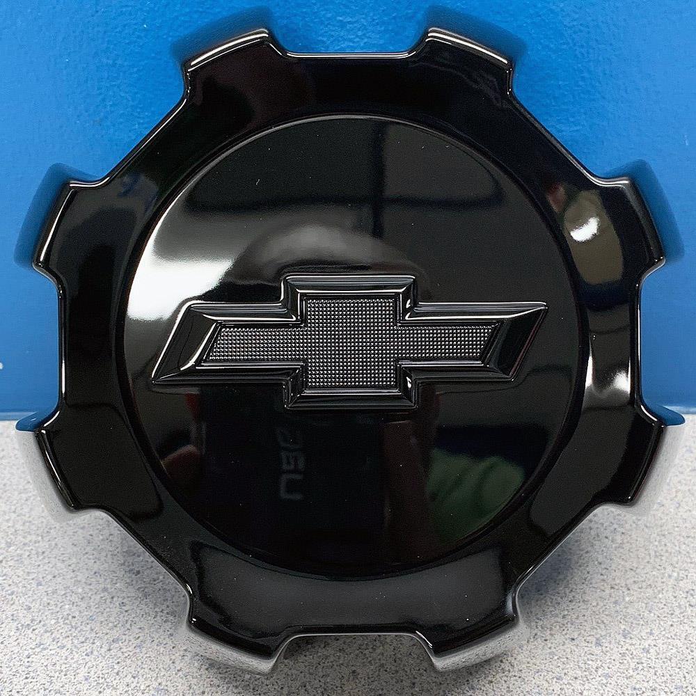 ONE 2015-2020 Chevy Silverado LTZ 2500 3500 4x4 8 Lug Black Center Cap ...