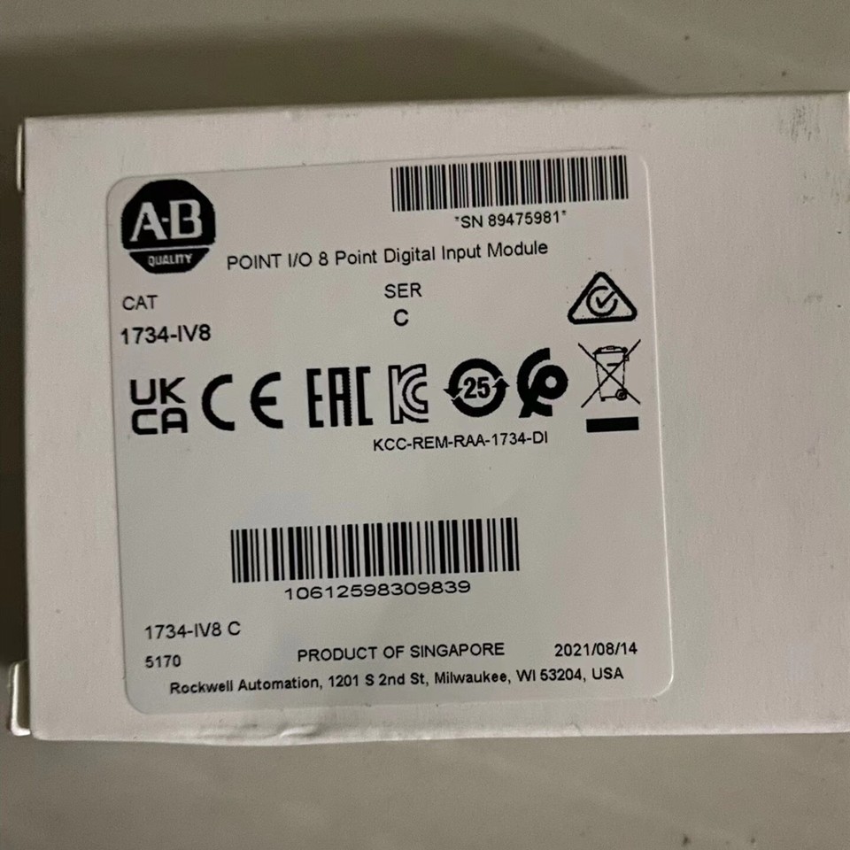 New Sealed Allen Bradley 1734-IV8 SER C POINT I/O 8 Point Digital Input ...
