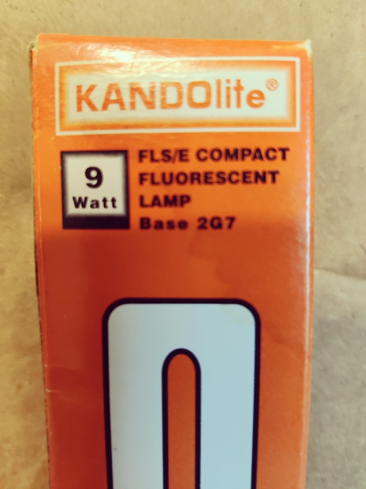 KANDOLITE Replacement Compact Fluorescent Lamp - FLS/E 9W 4 Pin Base ...