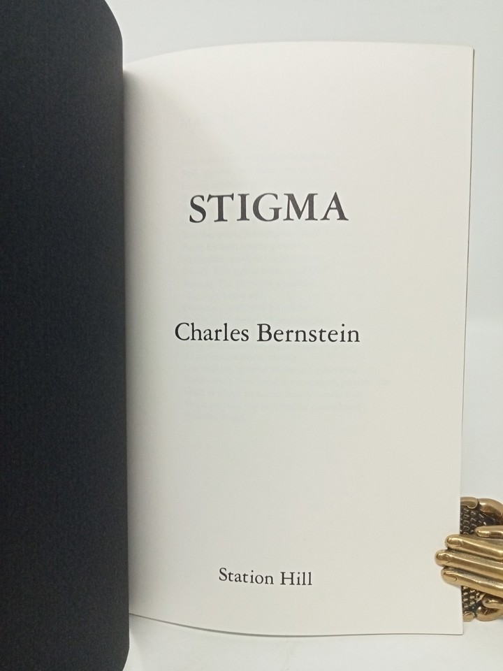 Charles Bernstein, Stigma, 1981, Station Hill Press, poetry ...
