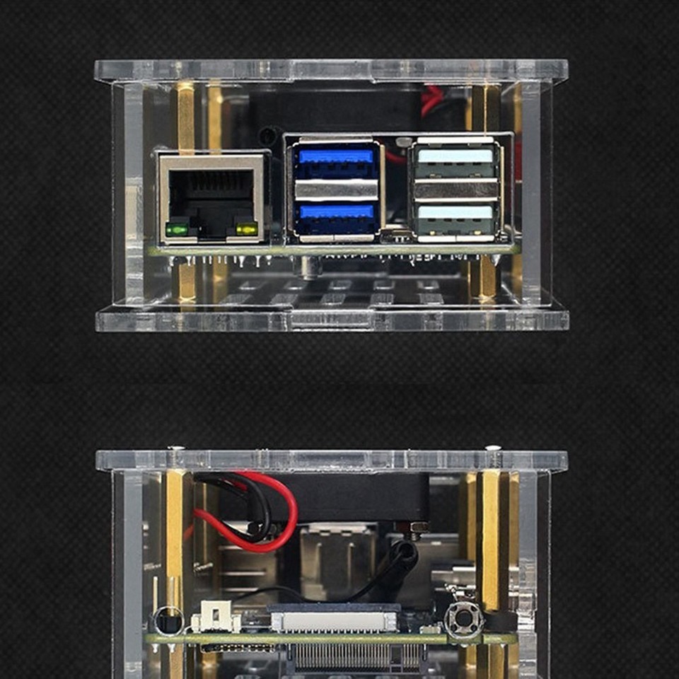 For 5 Max Transparent Acrylic Fan Heat Sink Case P2T5 | eBay UK