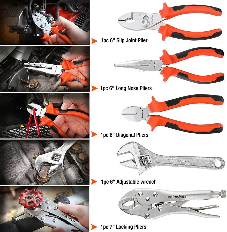 VALUEMAX 219Piece Home Tool Set General Basic Household Repairing Tool ...