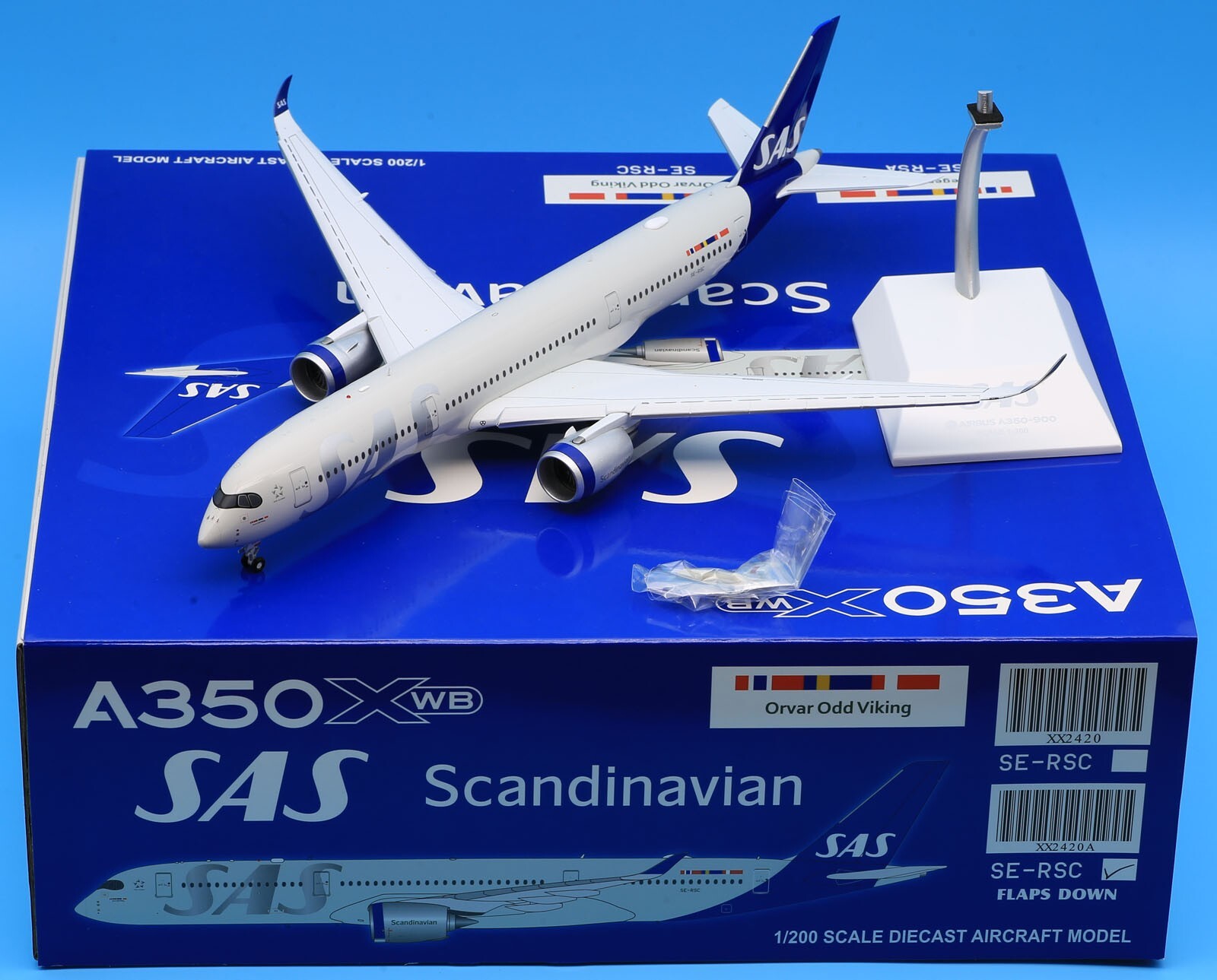JC Wings 1:200 SAS Airbus A350-900XWB Diecast Aircraft Model SE-RSC ...