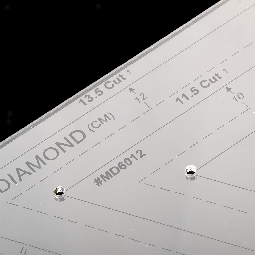 60°Diamond Rhombus Template Quilting Ruler Crafting for Handy ...
