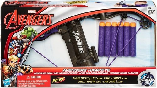 New NERF AVENGERS HAWKEYE Longshot BOW & ARROWS Marvel Universe Kids ...
