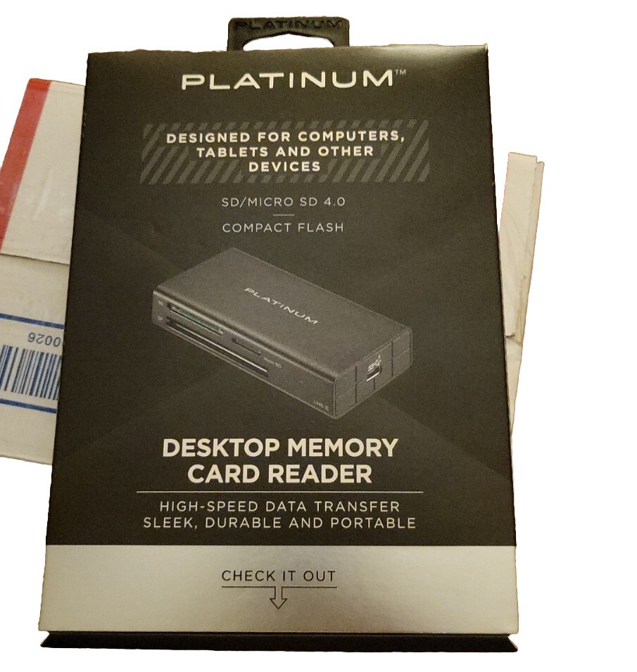 Platinum USB 3.2 Gen 1 SD MicroSD CF 3 Slot Memory Card Reader for PC ...