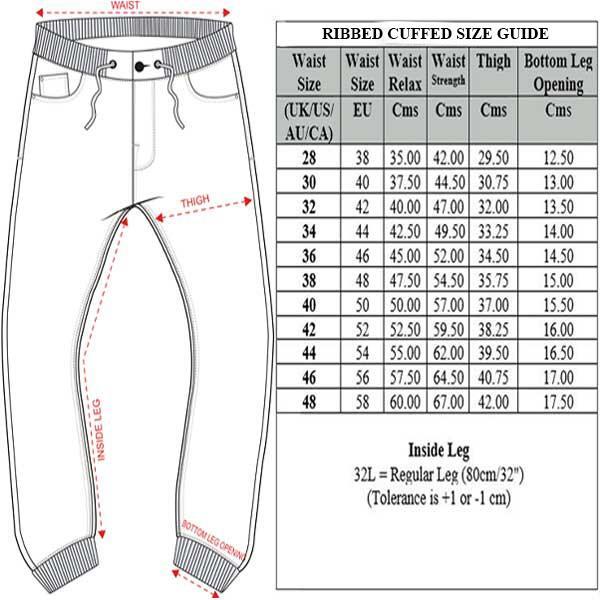 Enzo Mens Cuffed Jeans Designer Denim Joggers Pants Big King Sizes All ...