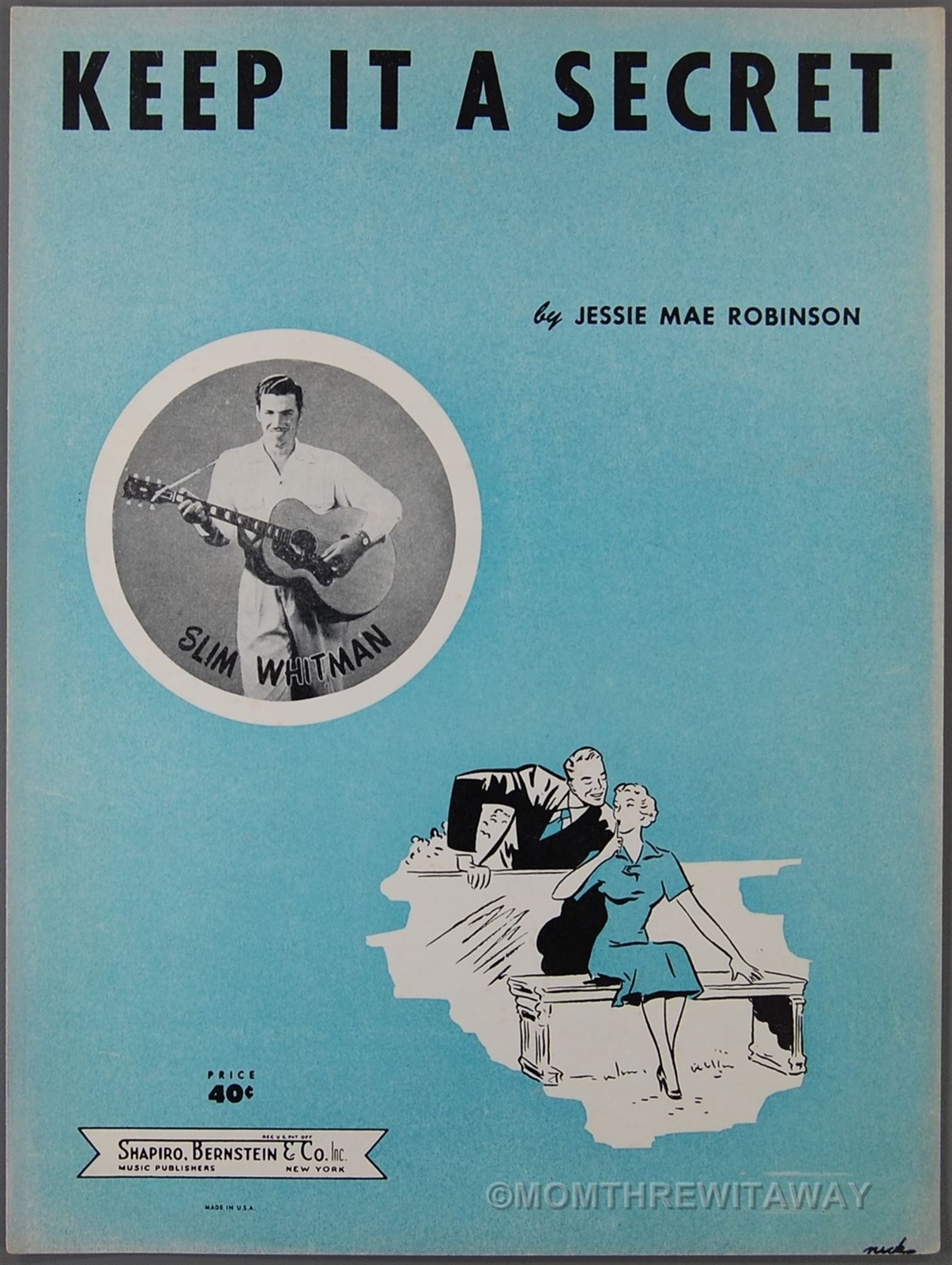 1952 KEEP IT A SECRET Jessie Mae Robinson SLIM WHITMAN Sheet Music | eBay