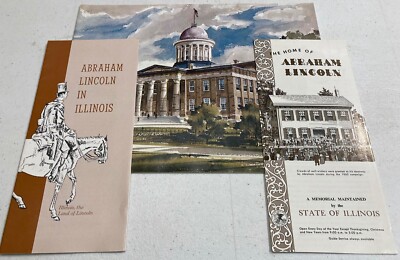 Home of Abraham Lincoln Land of Lincoln - vintage 60s color booklet ...