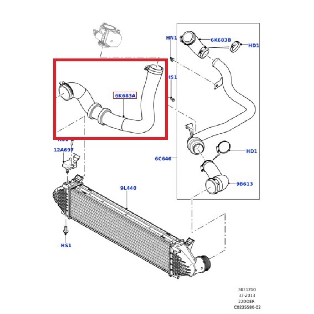 FLESSIBILE ALIMENTAZIONE ARIA LAND ROVER PER LR024304 | eBay