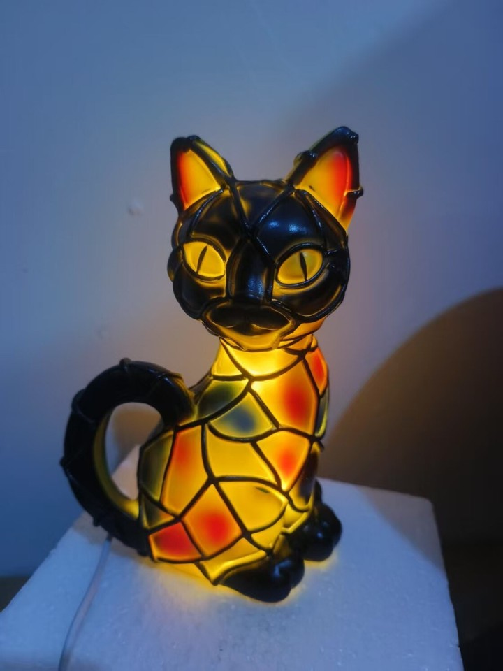 Solymall Glowkitty, Solymall Glow Kitty， New Vianys Cat Lamp Stained ...