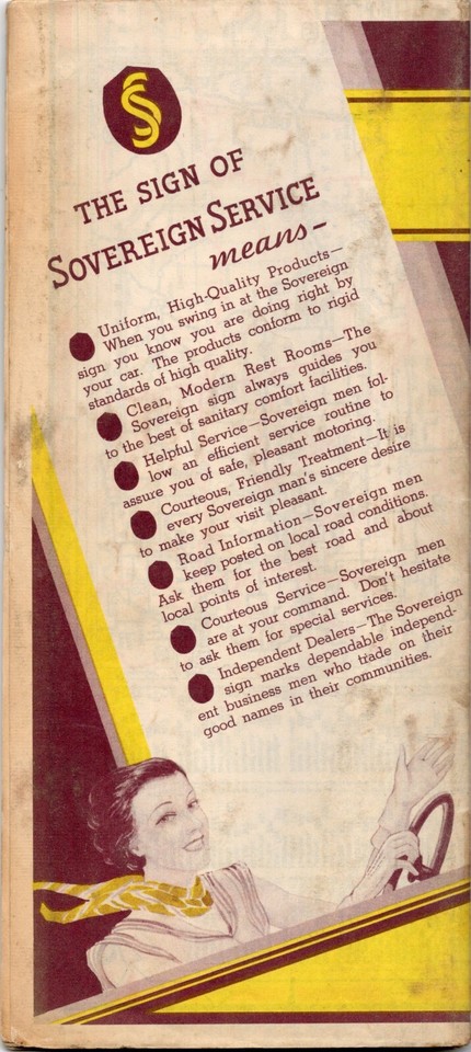 1940s Sovereign Oil Missouri Vintage Road Map | eBay