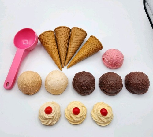 Vintage 1987 MTC Baskin Robbins Ice Cream Cone Play Food Dessert Lot ...