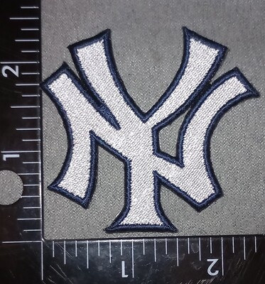 NEW YORK YANKEES IRON ON PATCH / WHITE & BLACK | eBay
