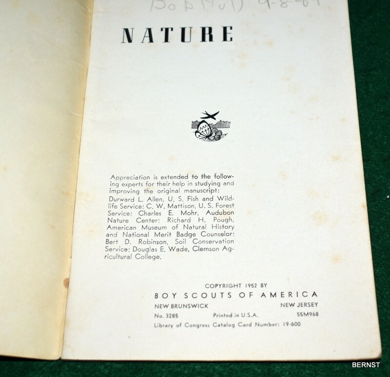 1968 BOY SCOUT MERIT BADGE BOOK - NATURE | eBay