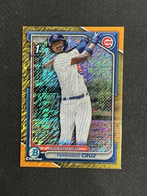 2024 Bowman Chrome Fernando Cruz 1st Bowman Gold Shimmer /50 Chicago ...