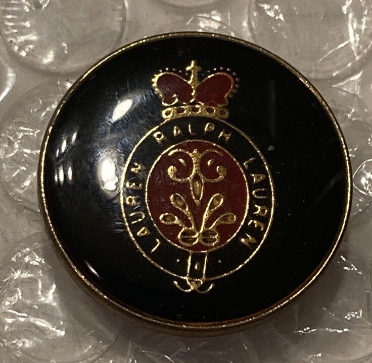 Lauren Ralph Lauren Blazer Button Set 12 Blue Red Gold Enamel Coat Of ...