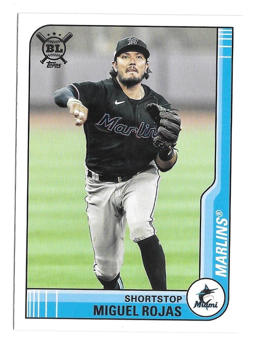 2021 Topps Big League MIGUEL ROJAS Base Single - MIAMI MARLINS - #119 ...