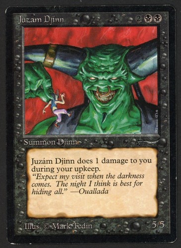 ***Juzam Djinn (Light Indents)*** MTG Arabian Nights Magic Kid Icarus ...