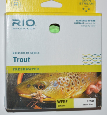 rio mainstream series trout freshwater fly line wf5f lemon green 80 ...
