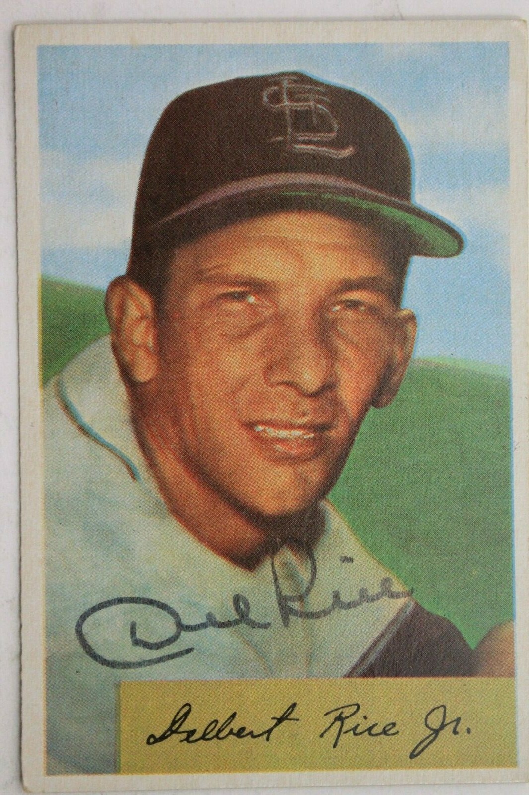 Del Rice St Louis Cardinals (d.1983) Autograph 1954 Bowman #30 Signed ...