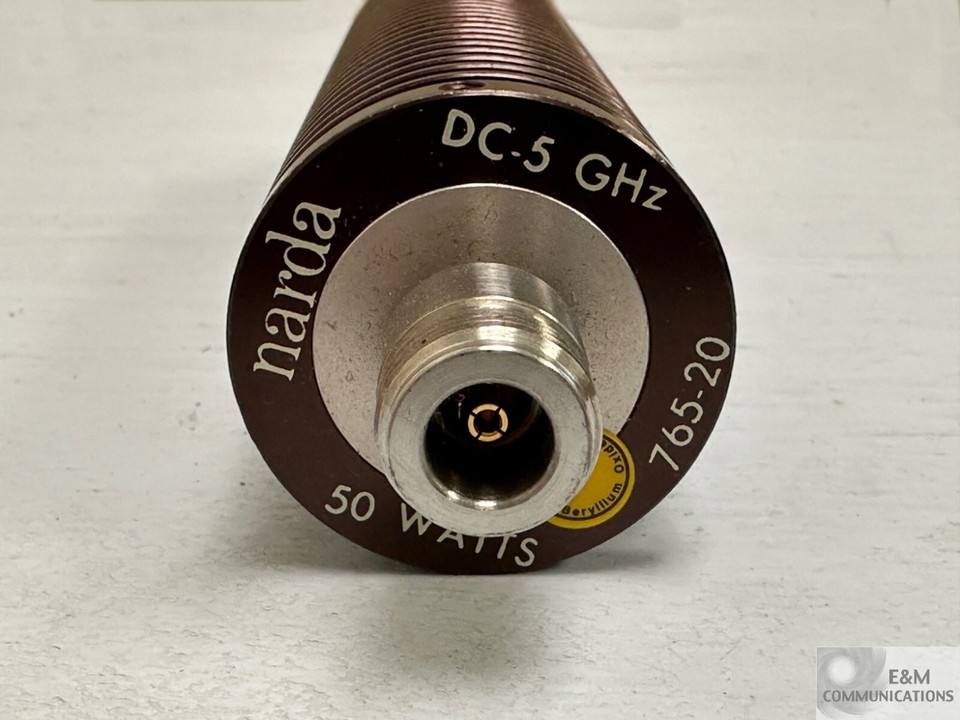 NARDA MODEL 765-20 FIXED ATTENUATOR 50 WATT DC-5 GHZ 20-DB 50-OHM TYPE ...