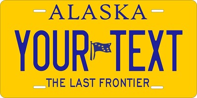 Alaska Yellow Custom Personalized License plates Auto Bike Motorcycle ...