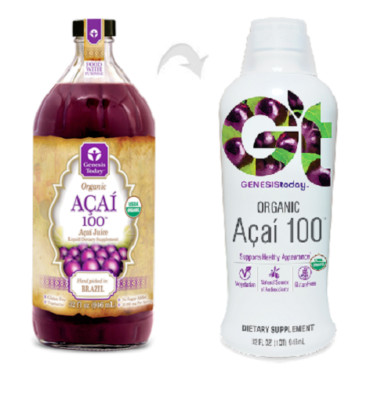 32oz GENESIS TODAY Organic ACAI 100 Pure Juice - Being Replaced Stay ...