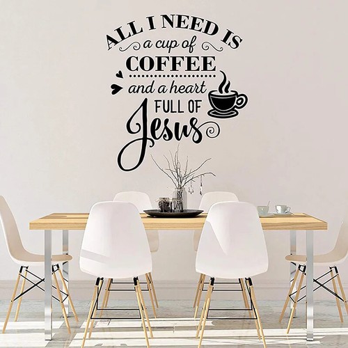 Coffee and Jesus Kitchens Coffee Shop Coffee Lover Decal Laural Dining ...