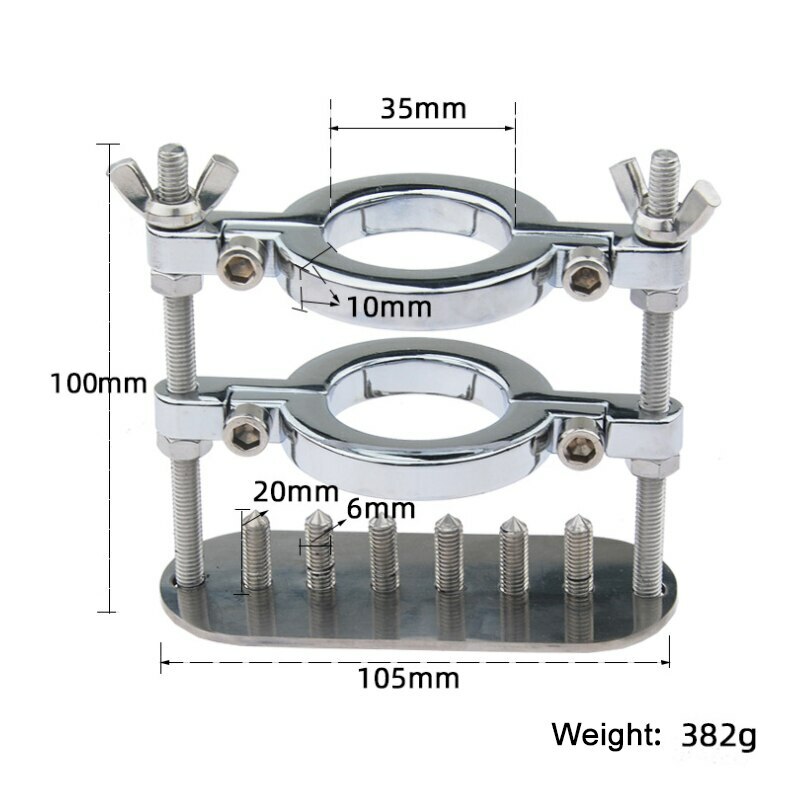 Male Chastity Cage Hinge Clamp Constraint Spike Member Ball Crusher ...