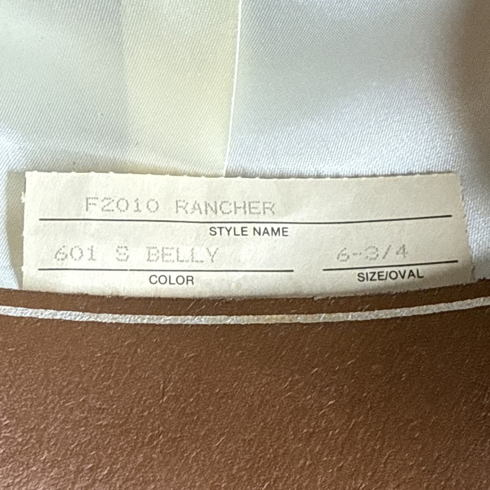 STETSON 4X Beaver F2010 Rancher Cowboy Hat 601 Silver Belly Size 6-3/4 ...