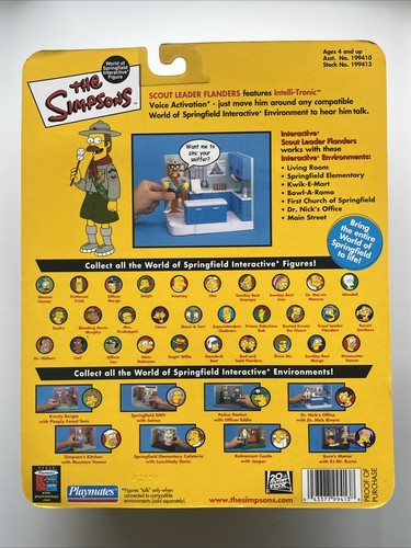 Simpsons Scout Leader Flanders Action Figure WOS MOC Series 10 Intelli ...