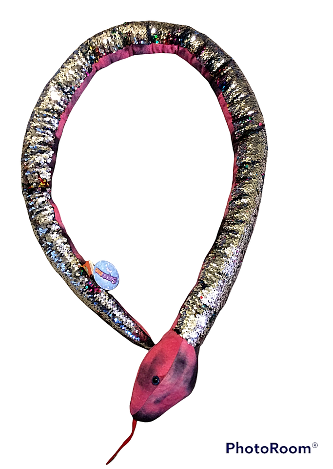 Adventure Planet Sequinimals Snake 67 Inches Silver Purple Sequins has ...