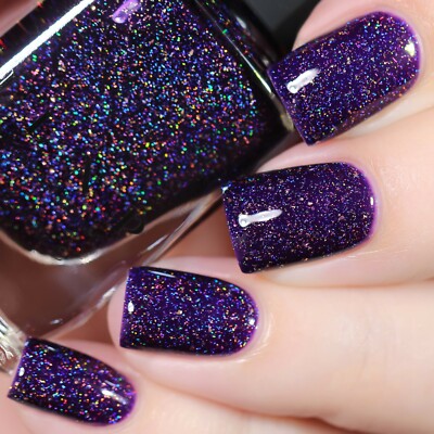 ILNP Vanity - Deep Purple Holographic Nail Polish | eBay