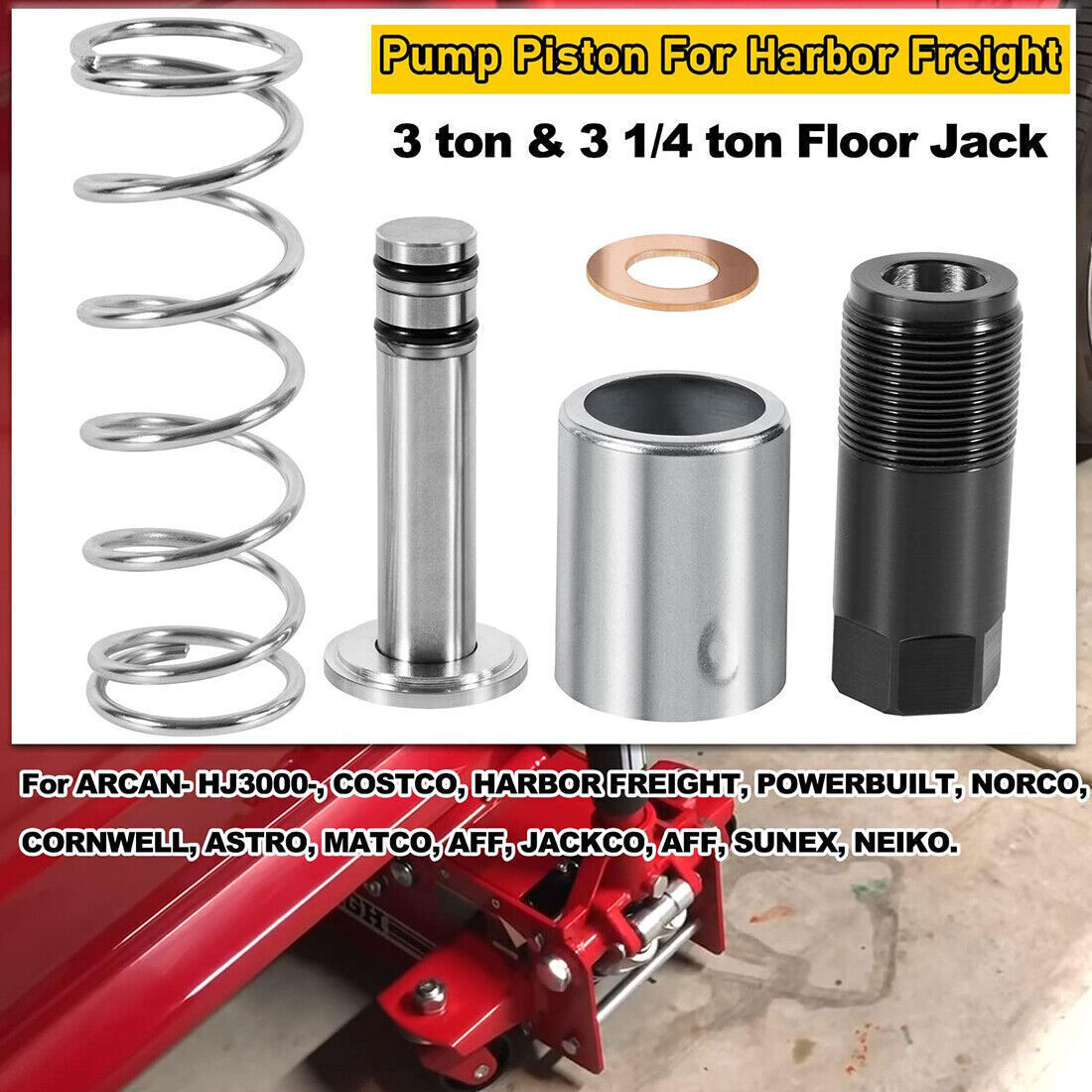 5Pcs Pump Piston Replacement Kit For Harbor Freight 3 ton & 3 1/4 ton ...