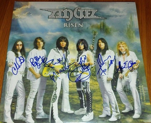 ANGEL SIGNED X6 RISEN BLUE SWIRL VINYL LP MEGARARE! PUNKY MEADOWS FRANK ...