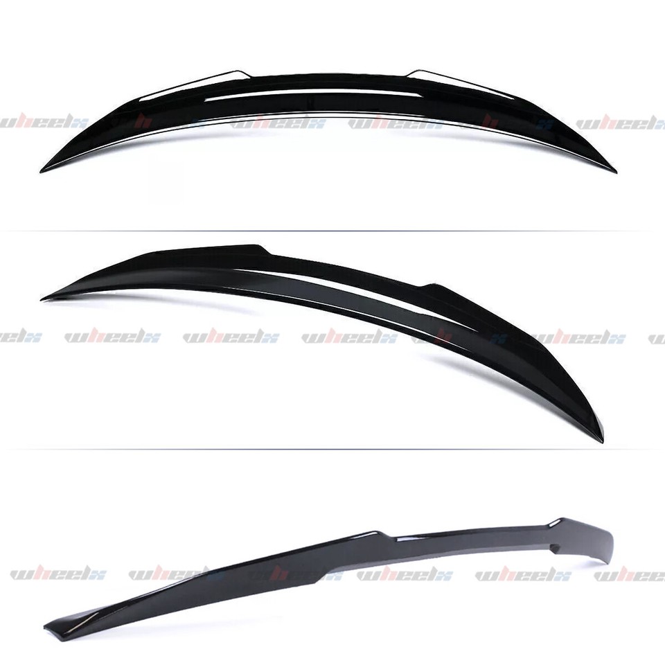 FOR 08-12 AUDI A4 B8 PSM STYLE HIGHKICK DUCKBILL GLOSS BLACK TRUNK ...