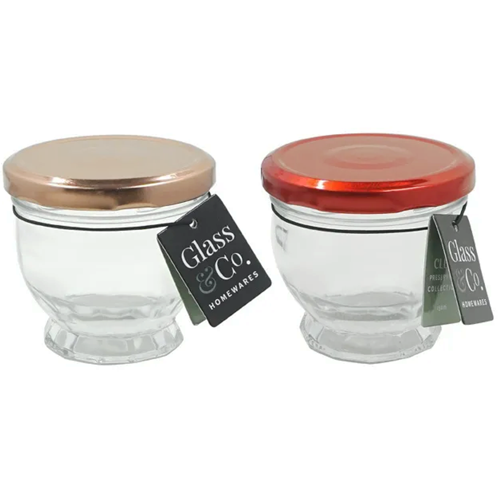 48 x Glass Jars with Lid 150ML Kitchen Honey Jam Lolly Storage ...