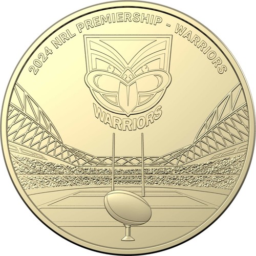 2024 National Rugby League Collectable Coin - New Zealand Warriors $1 ...