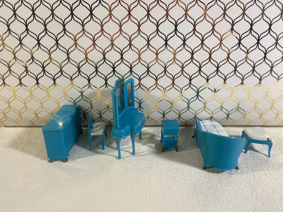 Vintage Marx Little Hostess Dollhouse Bedroom Furniture | eBay